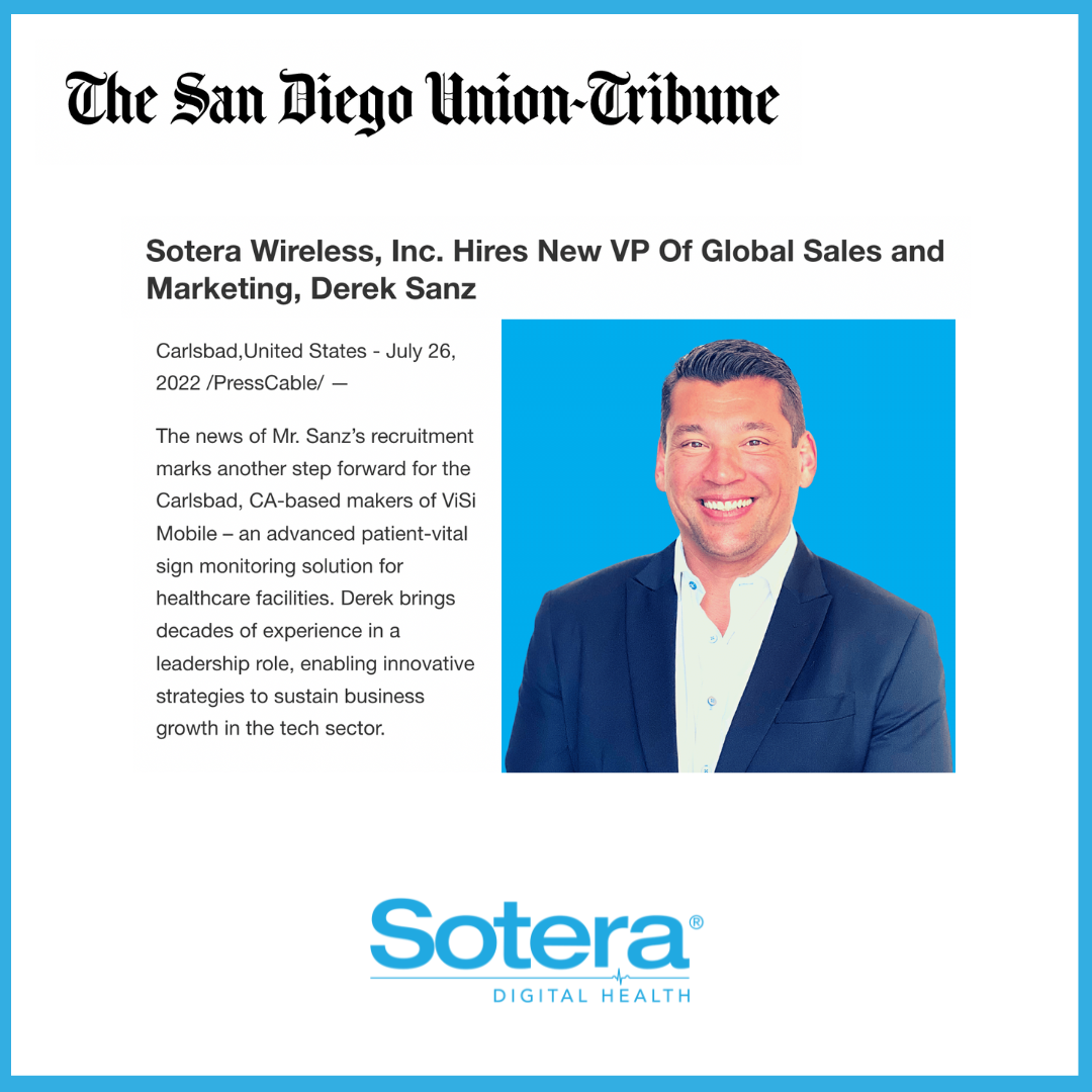Sotera Hires New VP Of Global Sales and Marketing, Derek Sanz